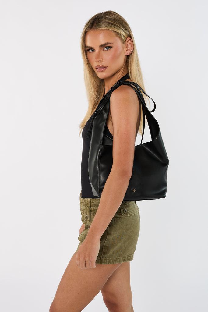 Yumi Soft Bow Tote Bag - Black – PETA AND JAIN AUS